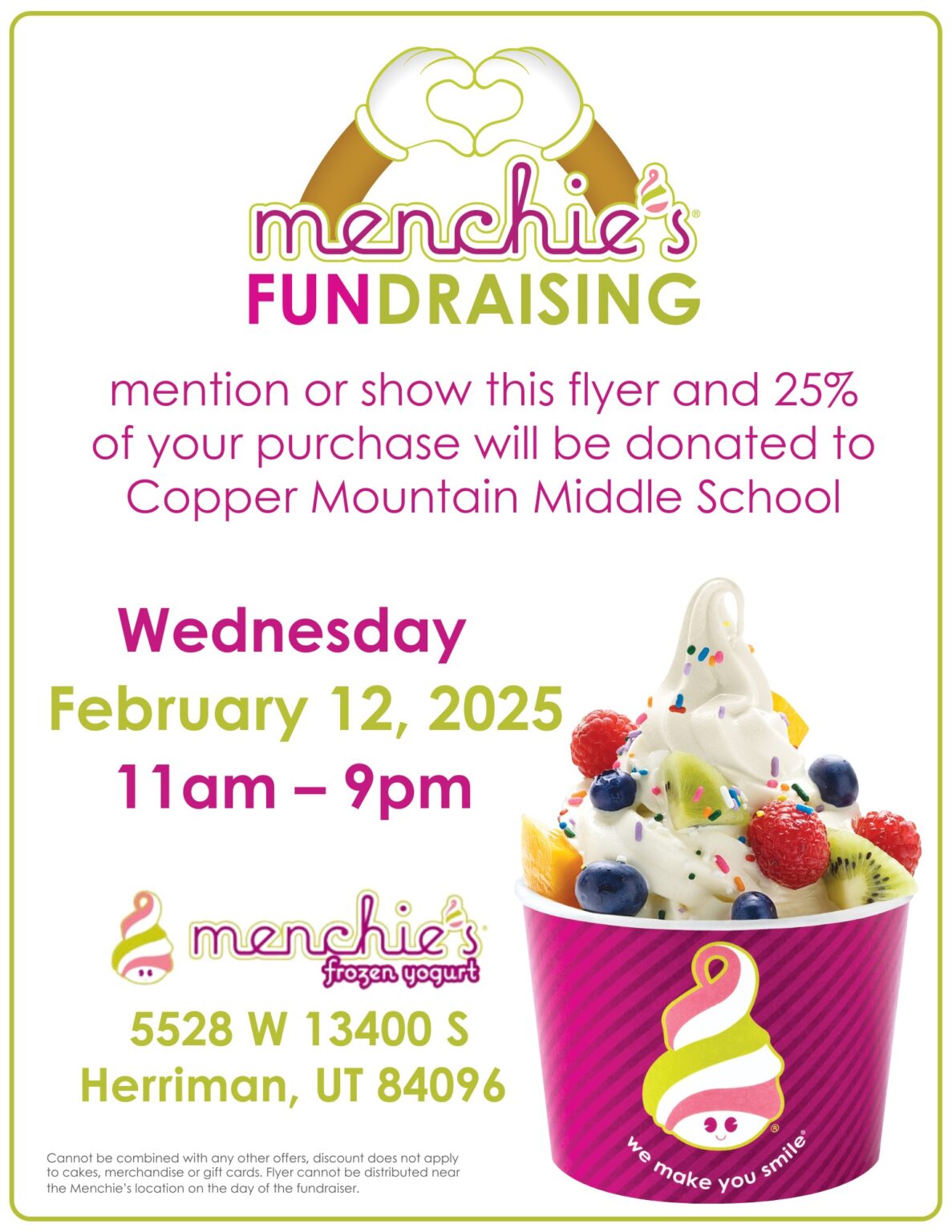 Menchies Fundraiser for CMMS – Copper Mountain Middle